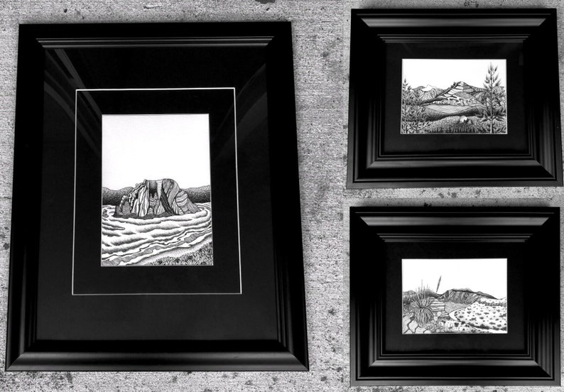 Morro Rock Art Original Pen and Ink Art Print Reproduction | Etsy