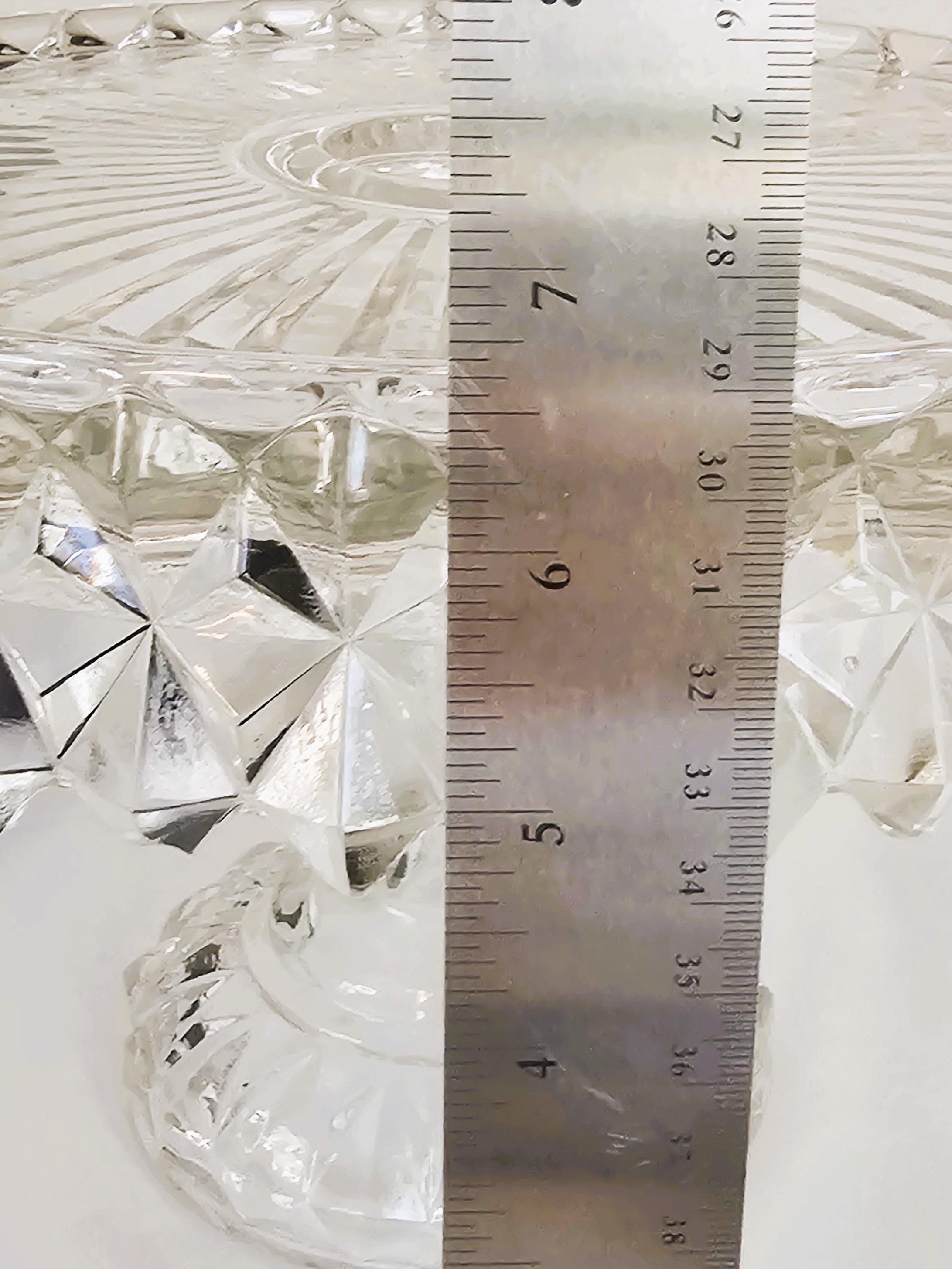 VERY RARE Model Flint Glass Company Cake Stand (salver) With Rum Well ...