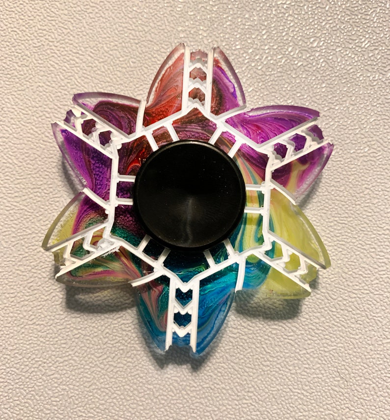 Rainbow Flower Bloom Fidget Spinner Adult Child Stress Anxiety Relief ...