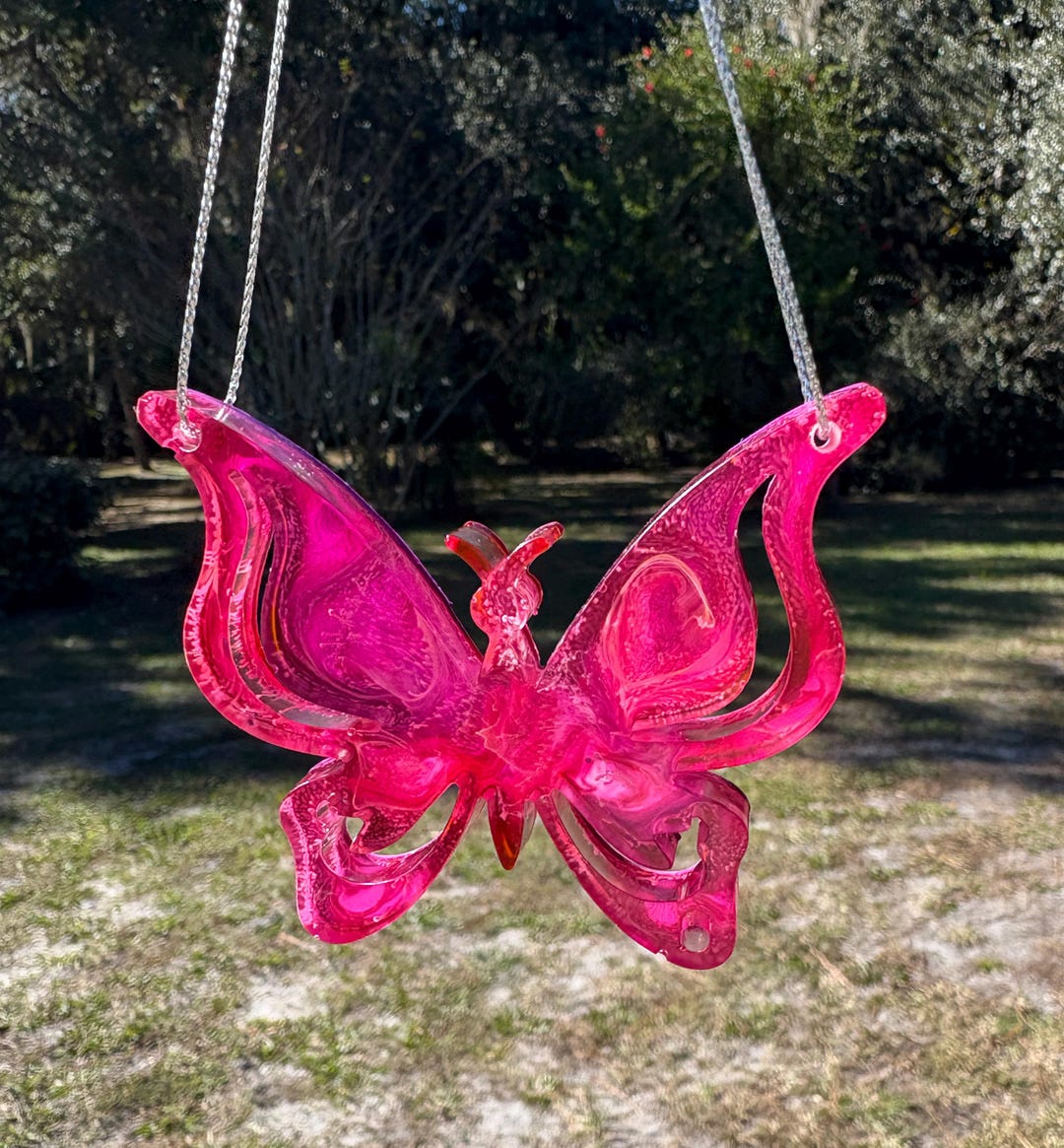 Hot Pink Fuschia Butterfly Ornament Wall Hanging Home Decoration - Etsy