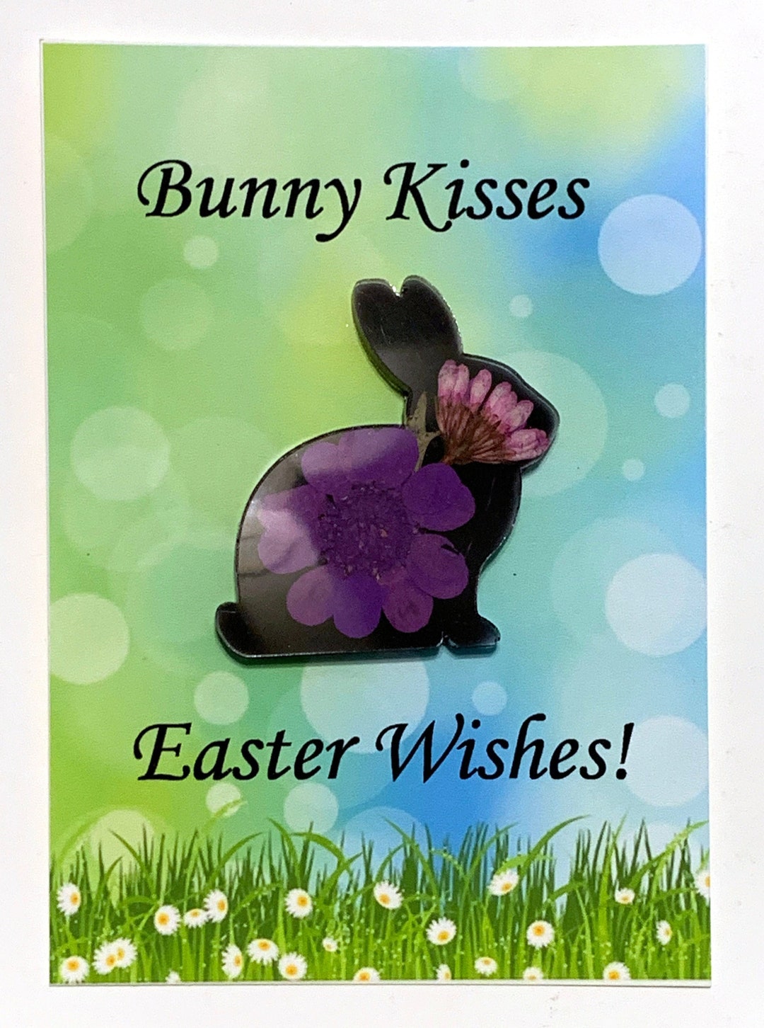 Bunny Kisses Easter Wishes Pocket Hug Springtime Thinking of You Card ...