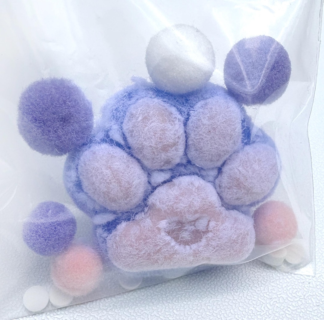 Pink and Purple Blue Paw Print Squishy Kawaii Toy Fidget Pinch Toy - Etsy