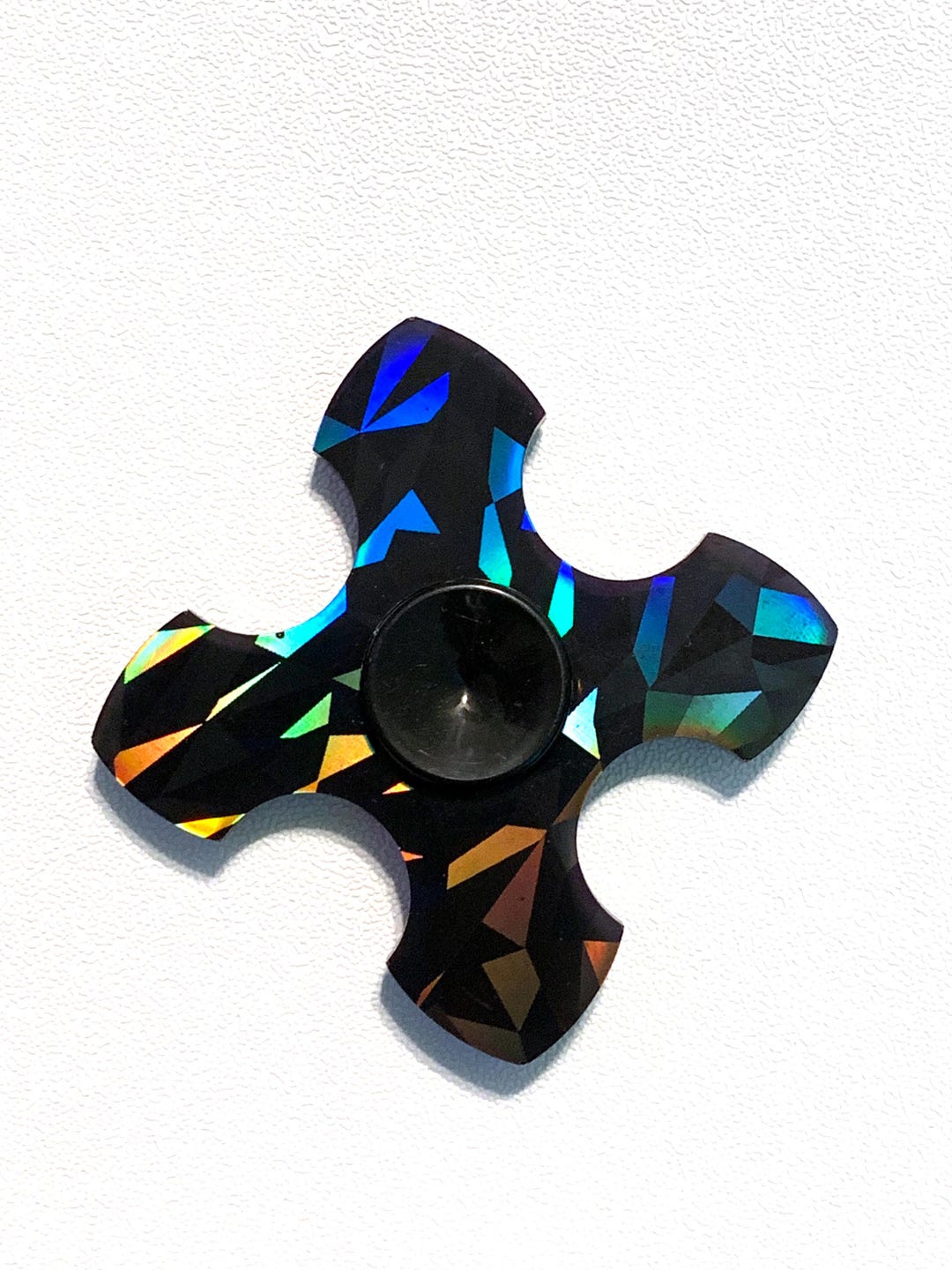 Black Holographic X Style Fidget Spinner Child Adult Stress Anxiety ...