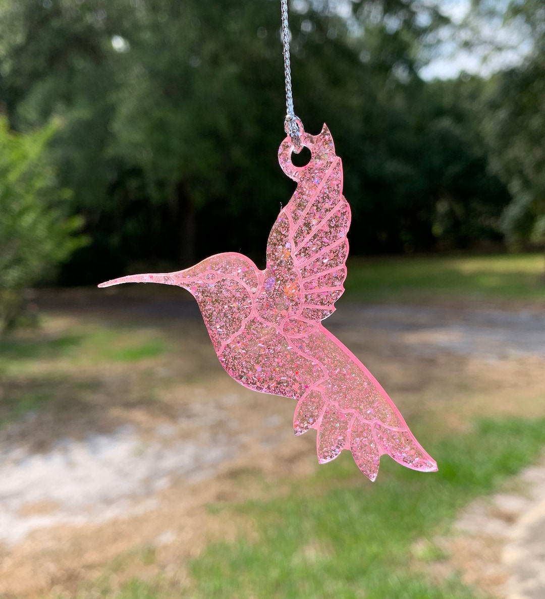 Pink Glitter Hummingbird Ornament - Etsy
