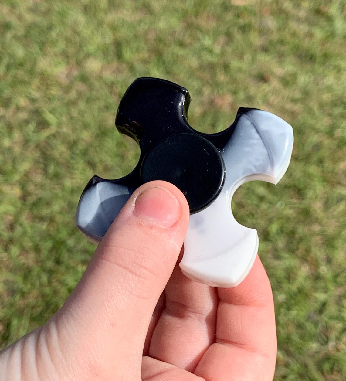 Black and White X Style Fidget Spinner Adult Child Stress Anxiety Focus ...