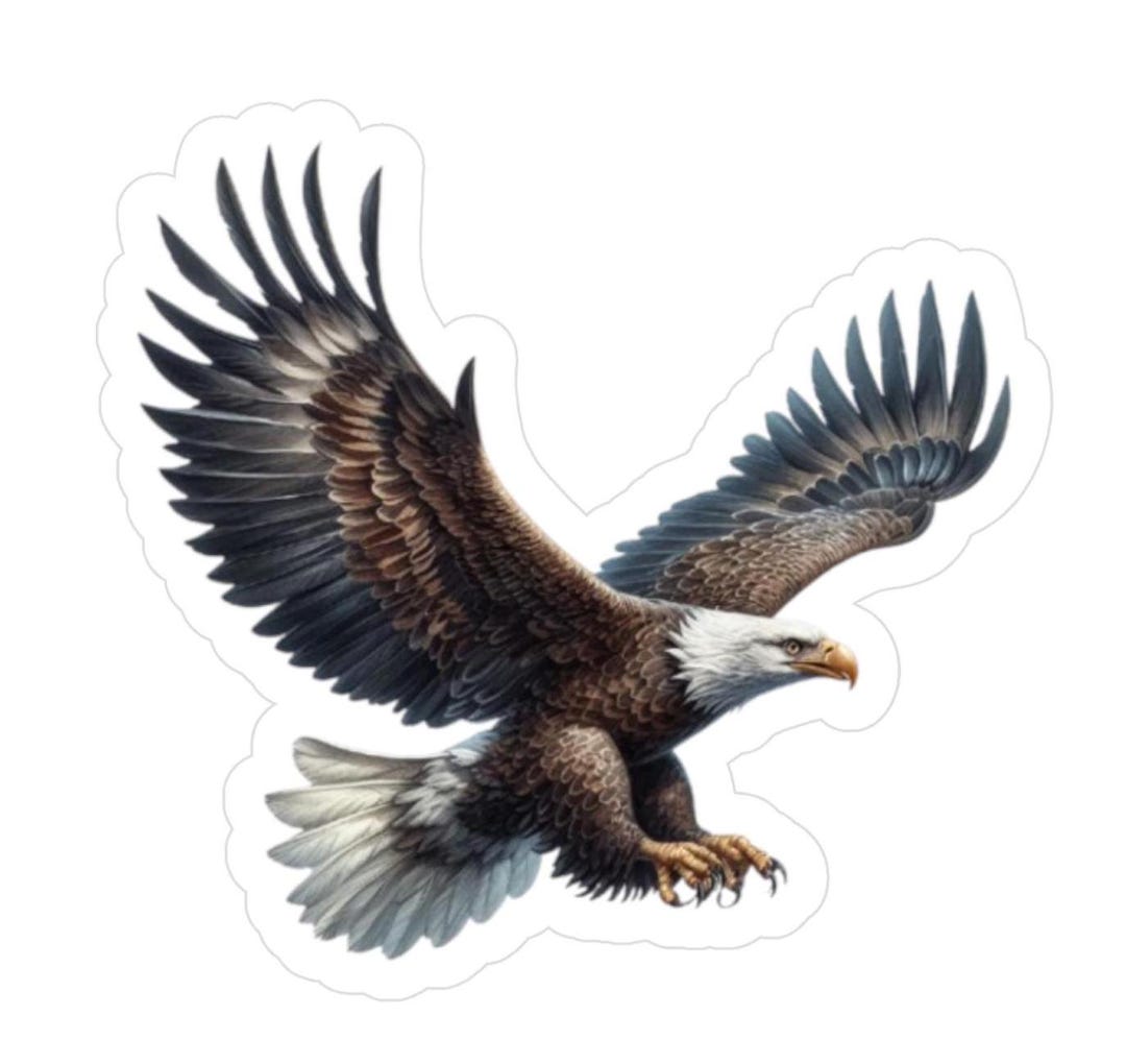 Bald Eagle Vinyl Decal: Nature Laptop Sticker - Etsy