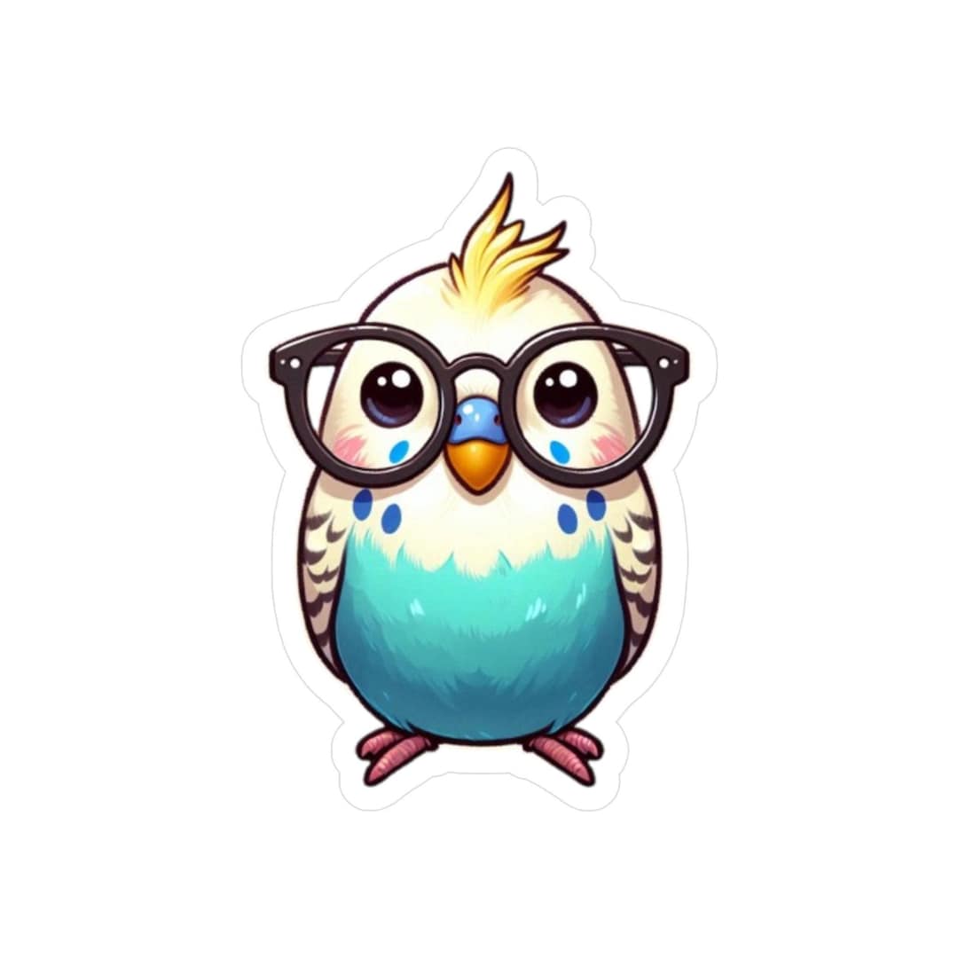 Parakeet Budgie Bird Design, Vinyl Decal Sticker, Cute Bird Decal ...