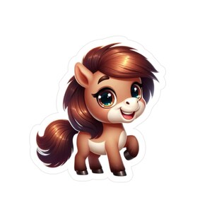 Horse Pony Sticker, Vinyl Decal, Equestrian Gift, Laptop Decal, Animal ...