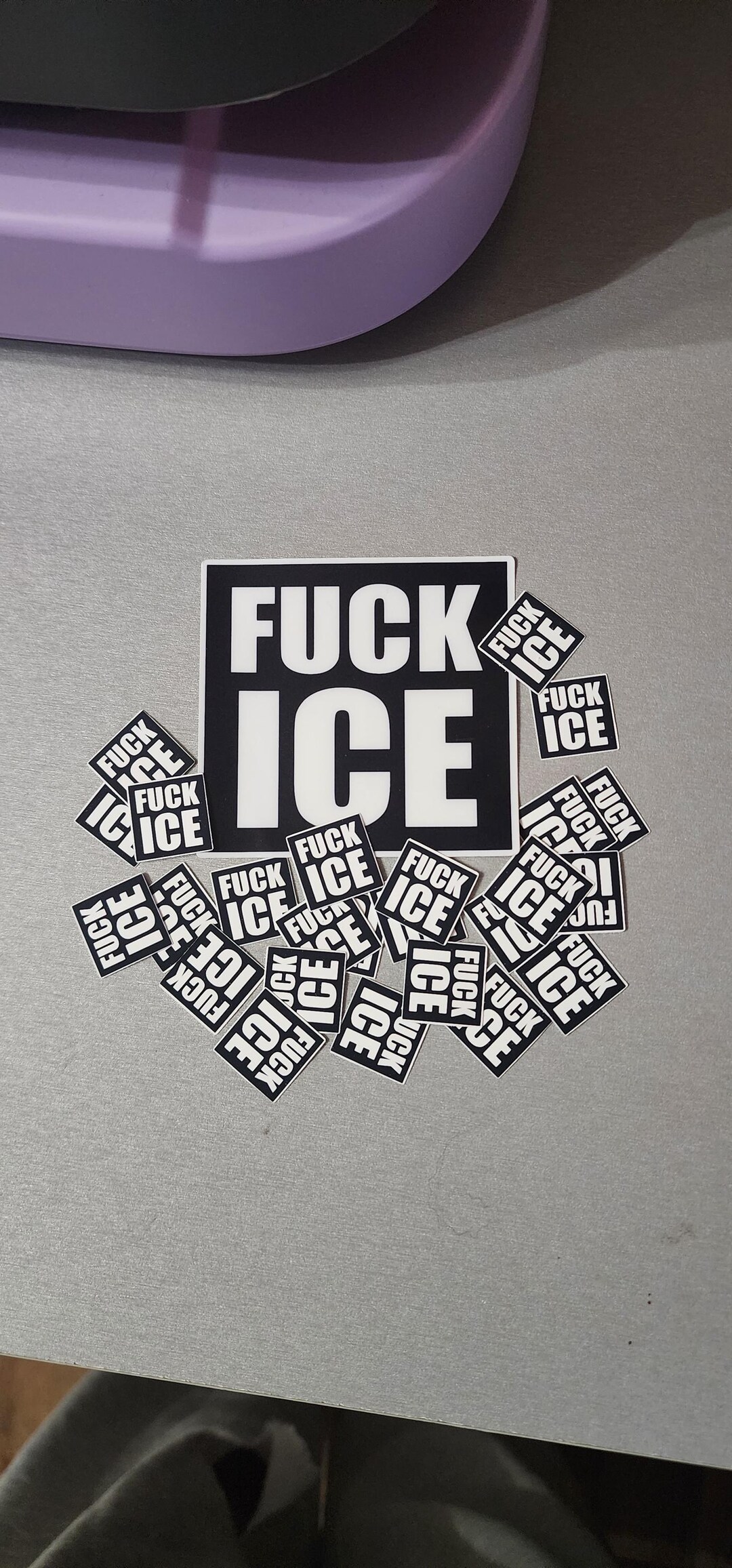 Anti-trump Protest Stickers: F*CK ICE Political Confetti Stickers - Etsy