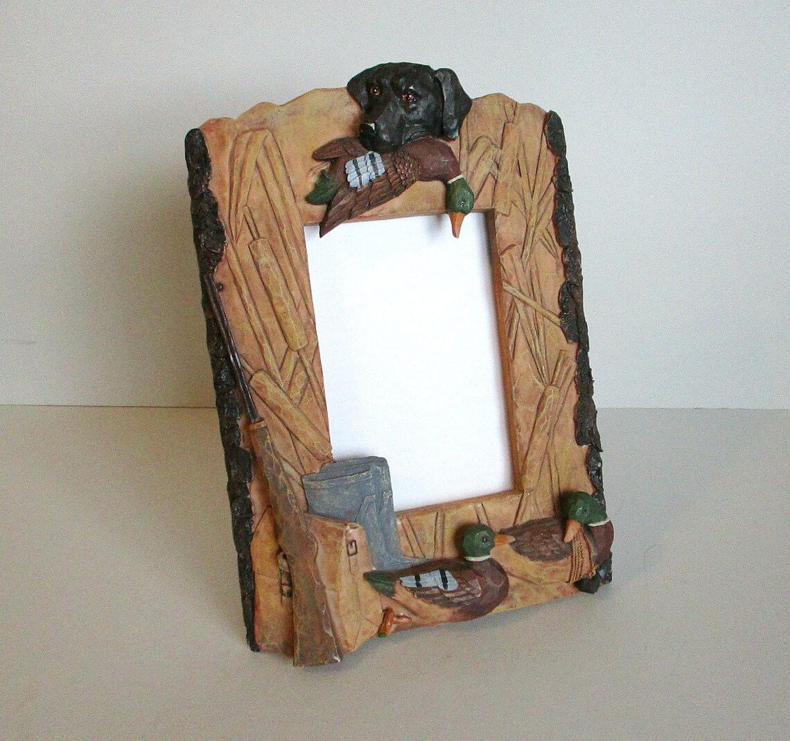 Rustic 3d Duck Hunting Photo Picture Frame . Faux Carved Wood | Etsy