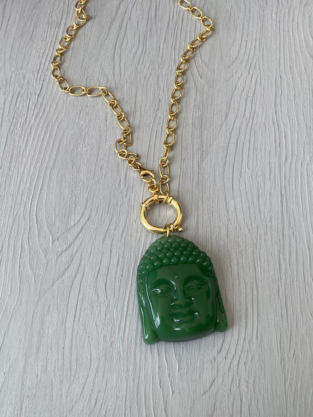 Large Buddha Head Obsidian Pendant: Ethnic Tribal Necklace - Etsy