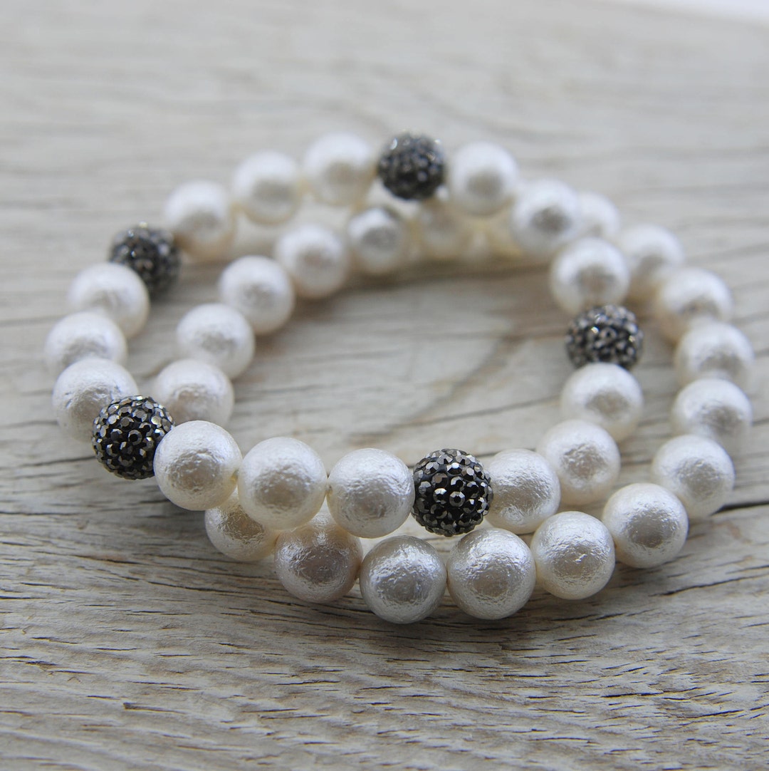 Witte parel armband, bruiden sieraden, Gift van de bruidsmeisjes ...
