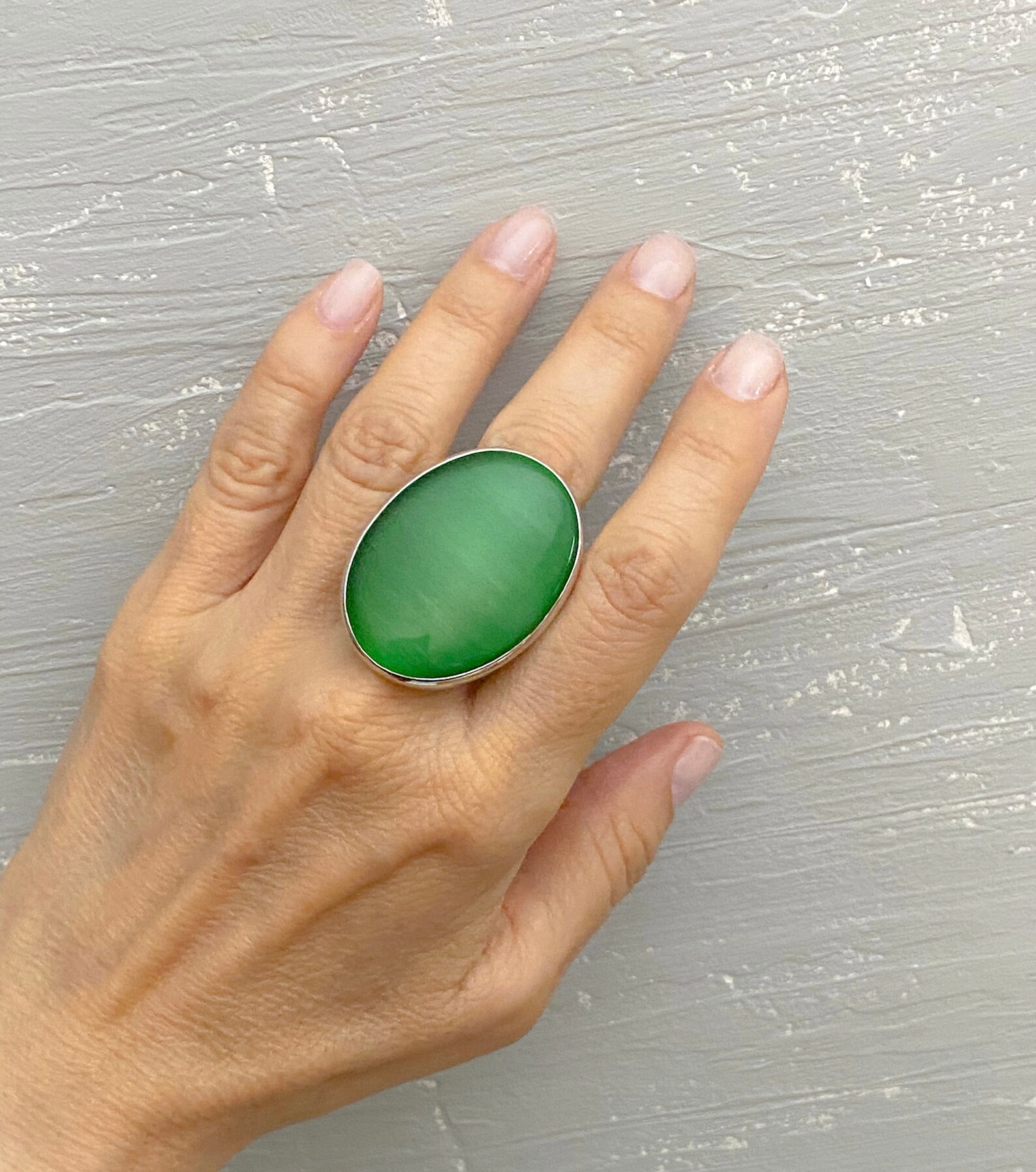 Green Tiger Eye Gemstone Ring, 925 Sterling Silver - Etsy
