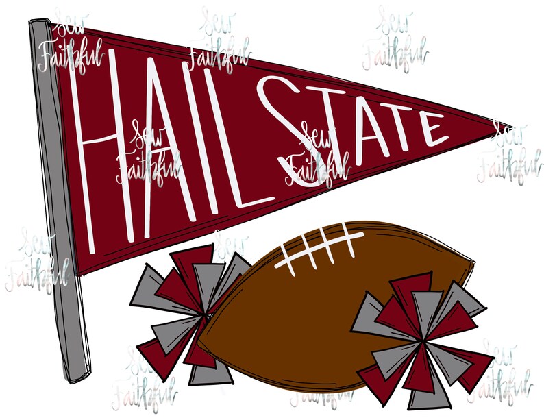 Hail State MSU PNG digital design | Etsy