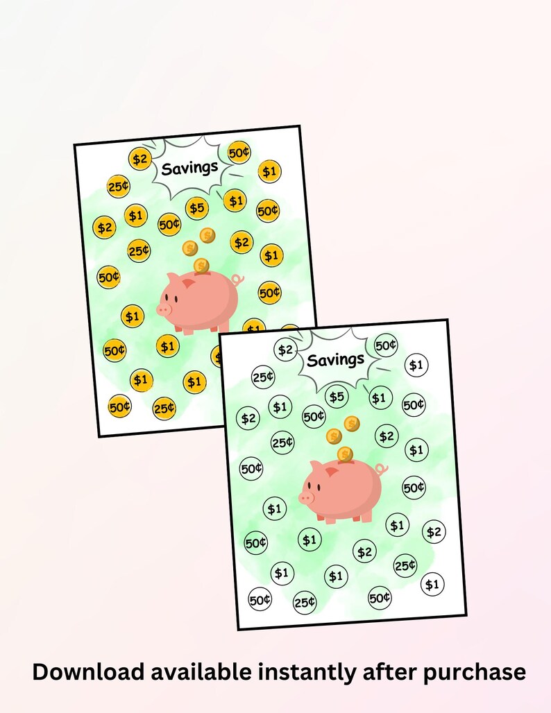 Adorable Kids Finance Kit | Printable Savings Tracker & Budget Planner ...