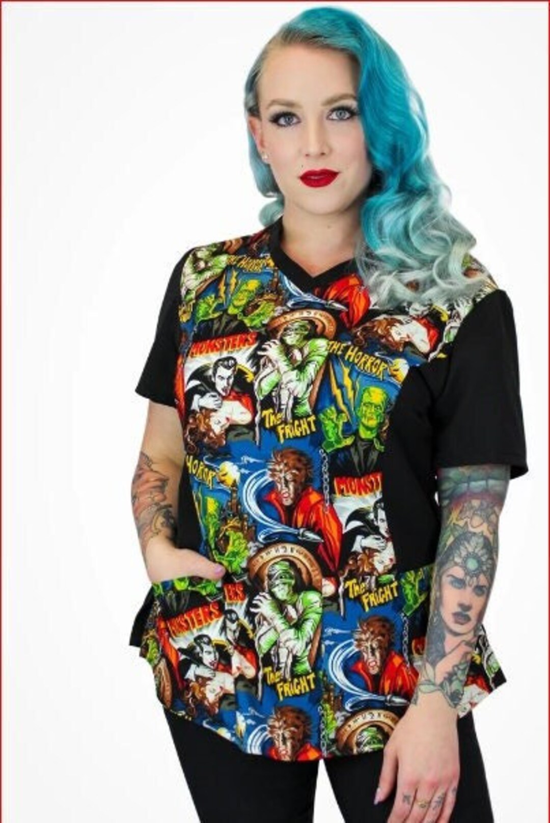 Monster Medical Scrub for Women - Etsy