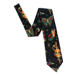 Rockabilly Tattoo Art Men's Tie - Etsy