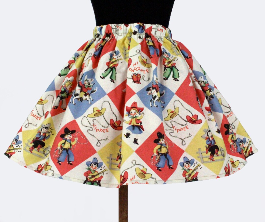Girl's "western Fun" Aline Skirt - Etsy