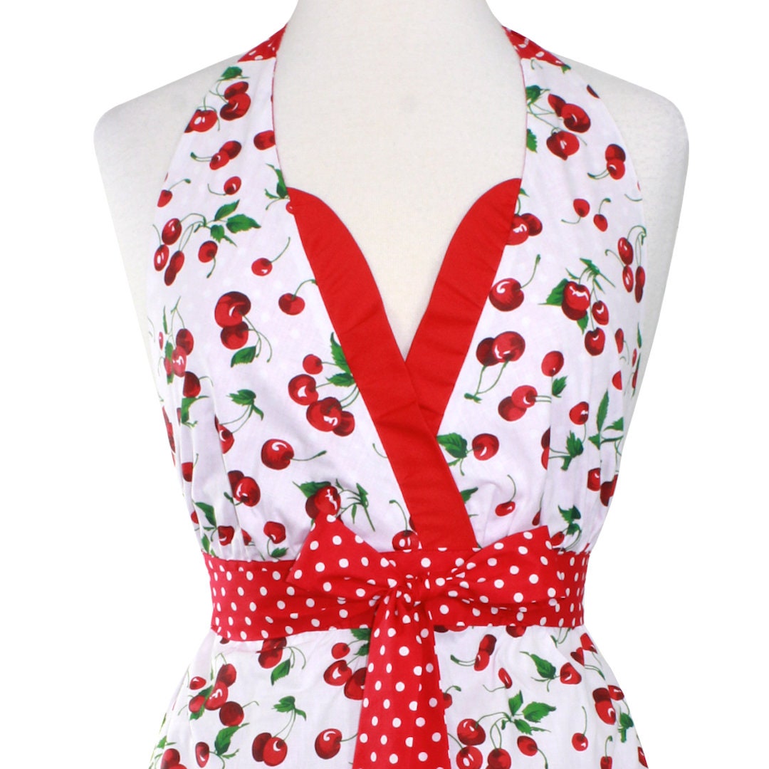 Retro Cherry Apron Mrs. Claus' Cherry Pie Holiday Retro - Etsy
