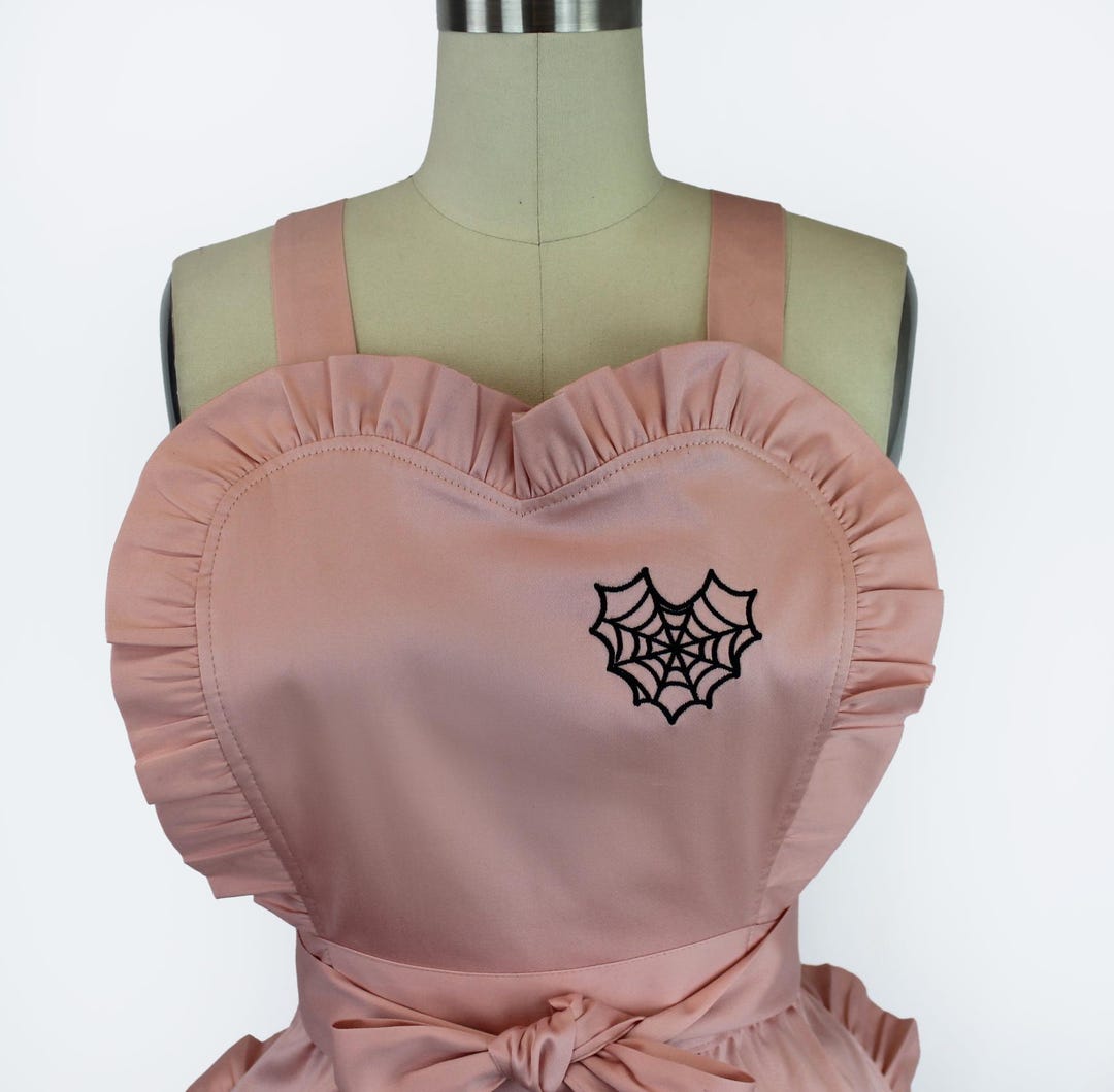 Spiderweb Heart Pink Vintage Inspired Apron - Etsy
