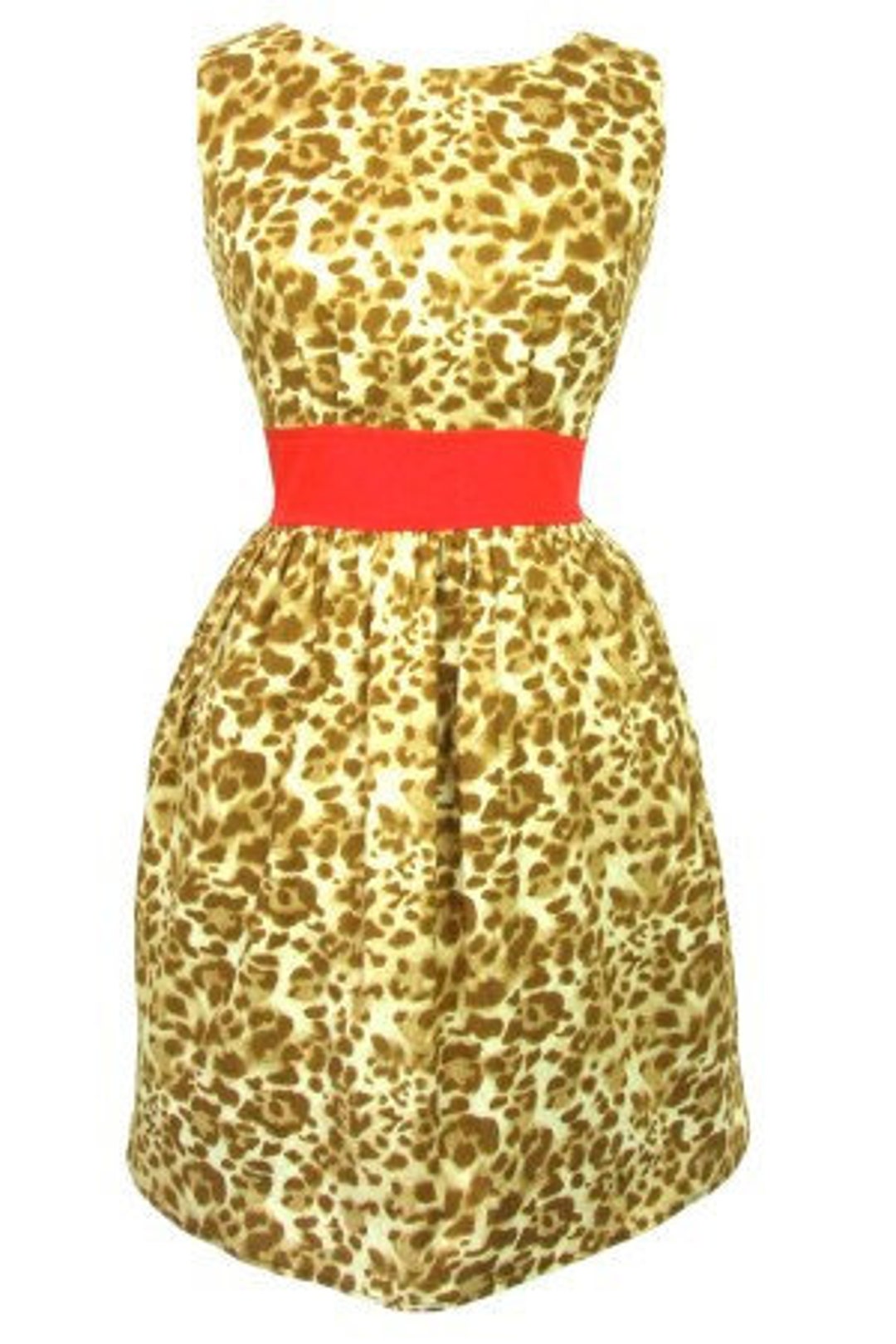 Vintage Inspired Rockabilly Leopard Print Dress - Etsy