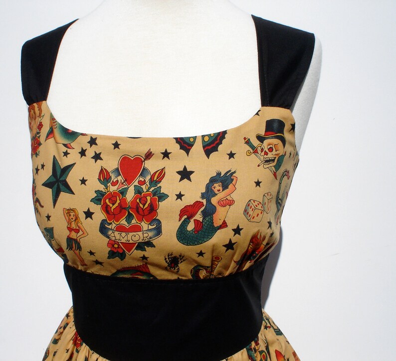 Tattoo Art Vintage Inspired Dress / Rockabilly Pinup Dress - Etsy
