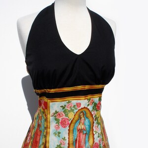 Vintage Inspired Guadalupe Mexican Virgin Mary Halter Dress ...
