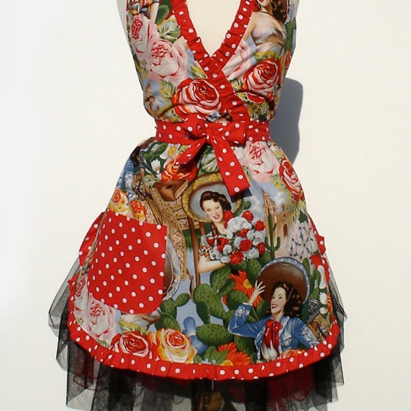 Mexican Embroidered Apron - Etsy