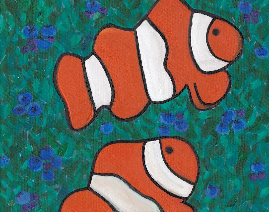 A Couple of Cute Clownfish (print) - Etsy
