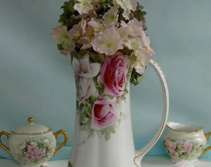 Vintage Bavarian Pink Rose Rosenthale, Germany Chocolate Pot - Etsy