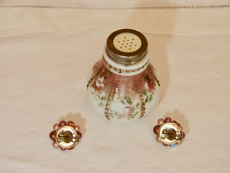 Antique Edwardian Victorian Milk Glass Powder Shaker Hand - Etsy