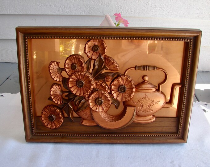 Vintage Coppercraft Copper Framed 3D Art, Kitchy, Mid-century, Modern ...