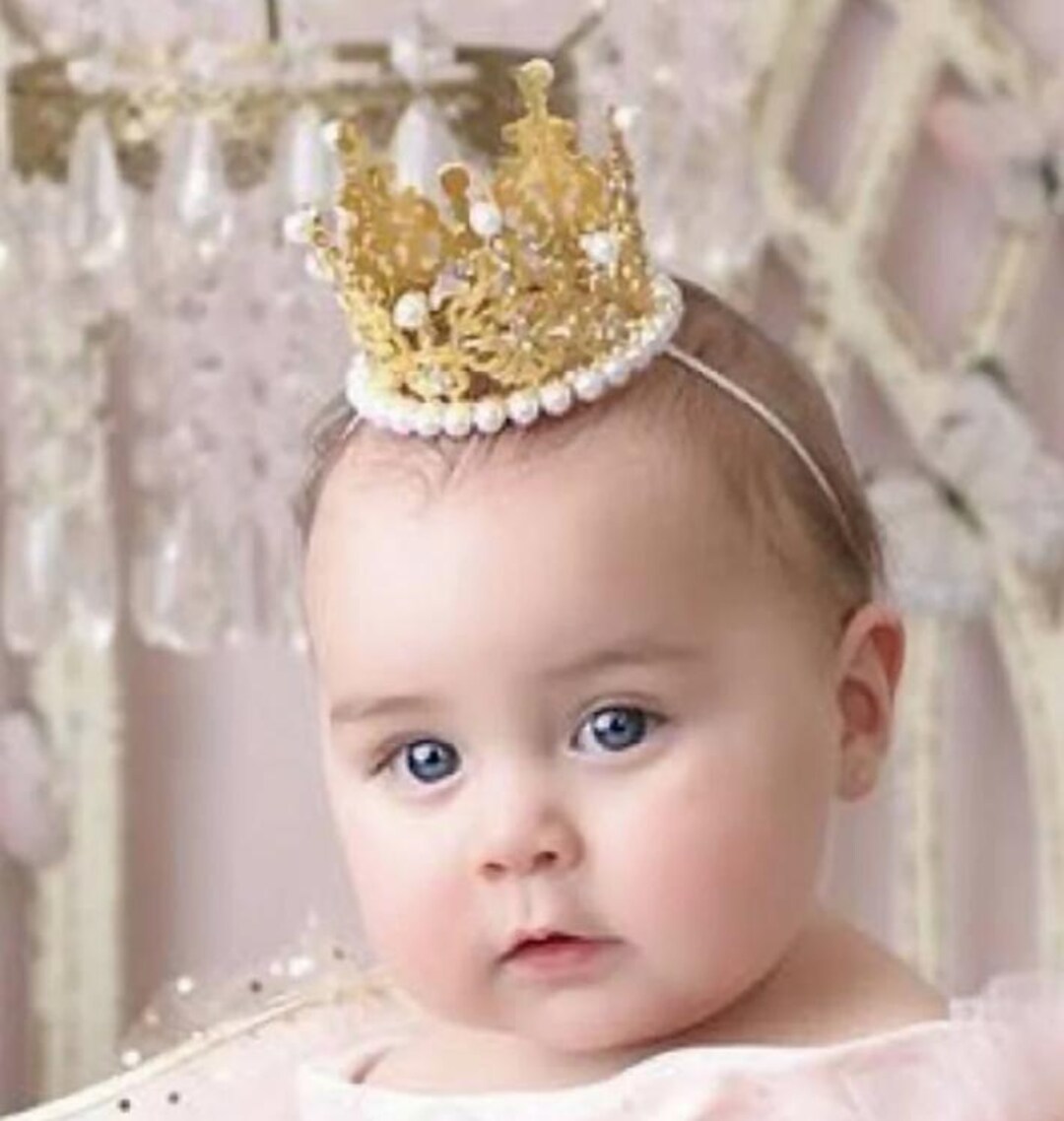 Small Gold Crown, Little Girl or Newborn Crown, Photo Prop or Party ...