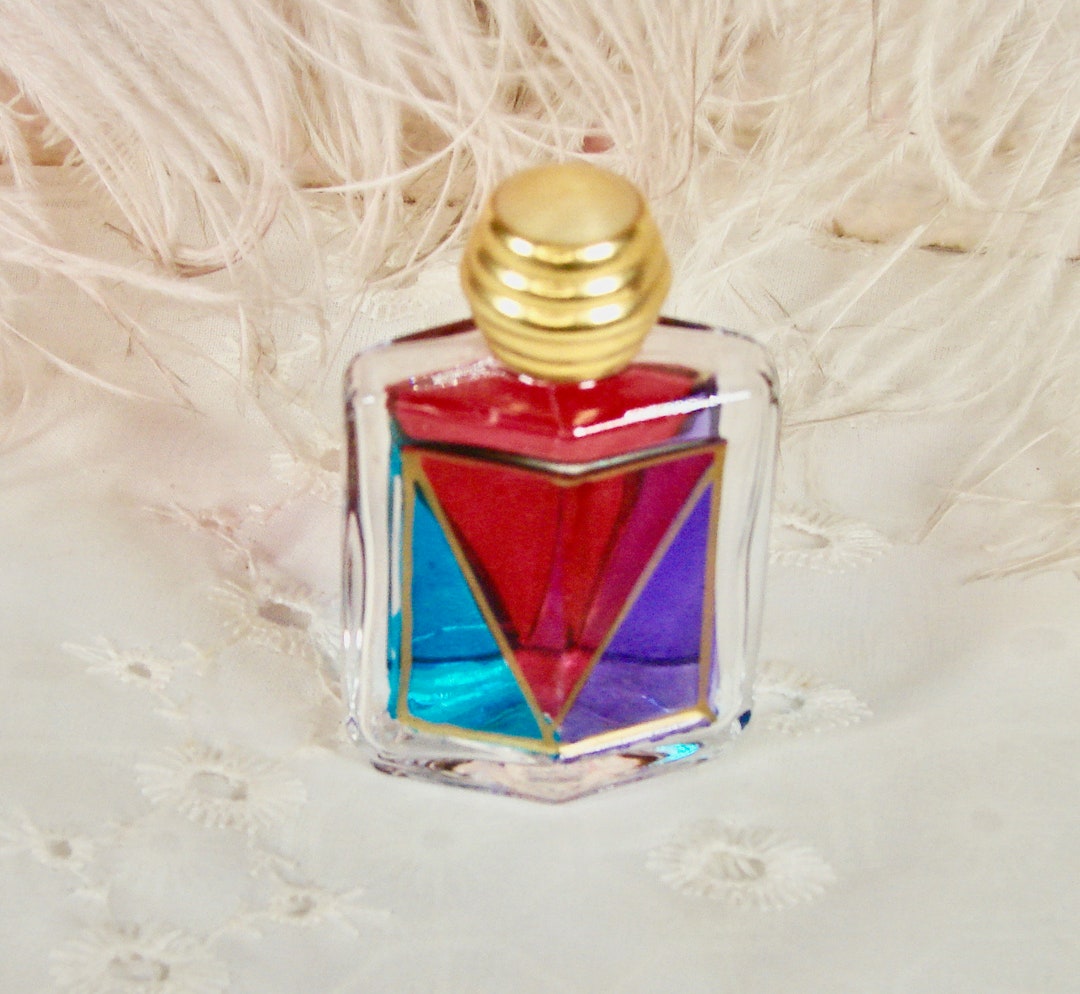 Teal, Red, Purple Small Glass Perfume Bottle - Etsy