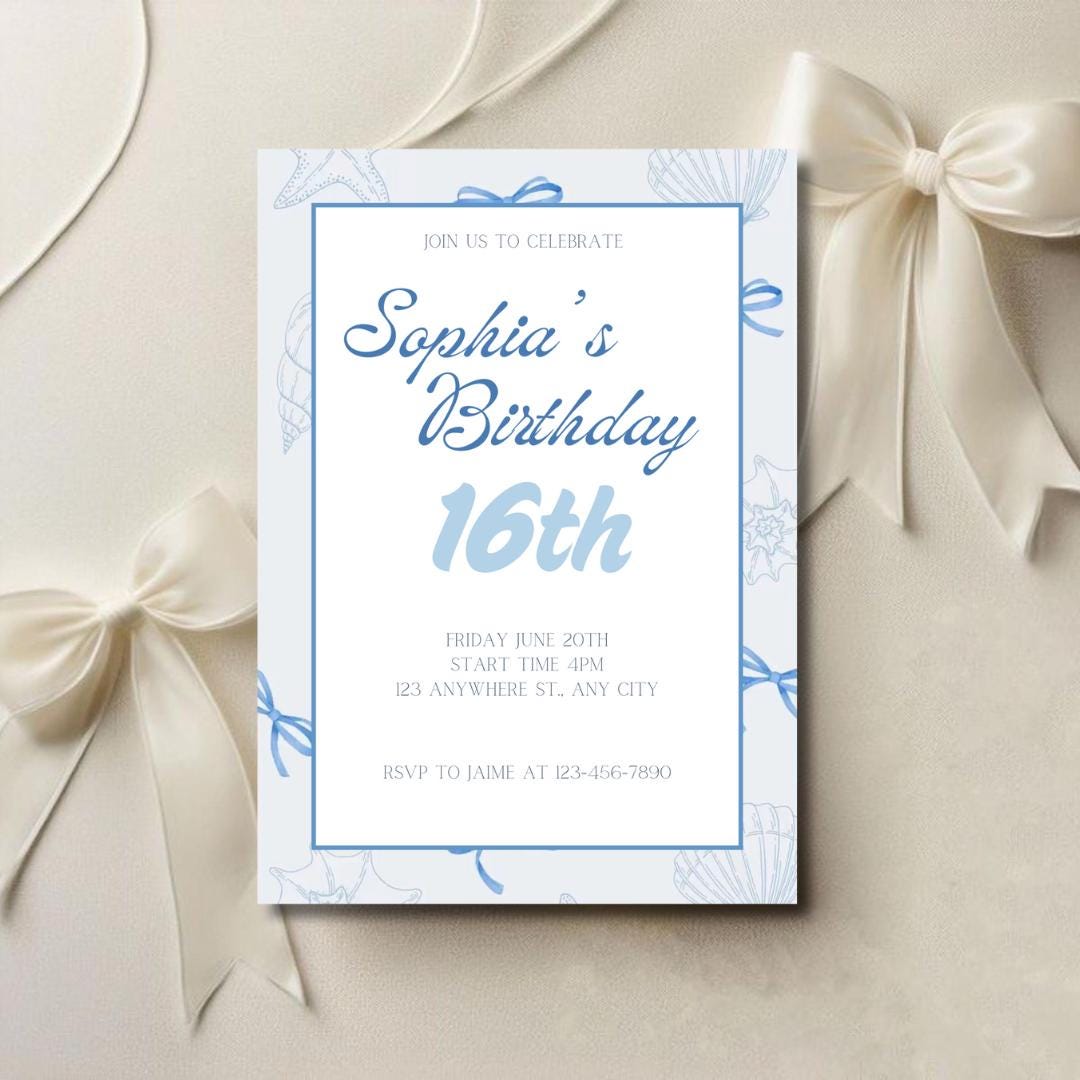 Cute Digital/editable/ Printable Birthday Invitation - Etsy