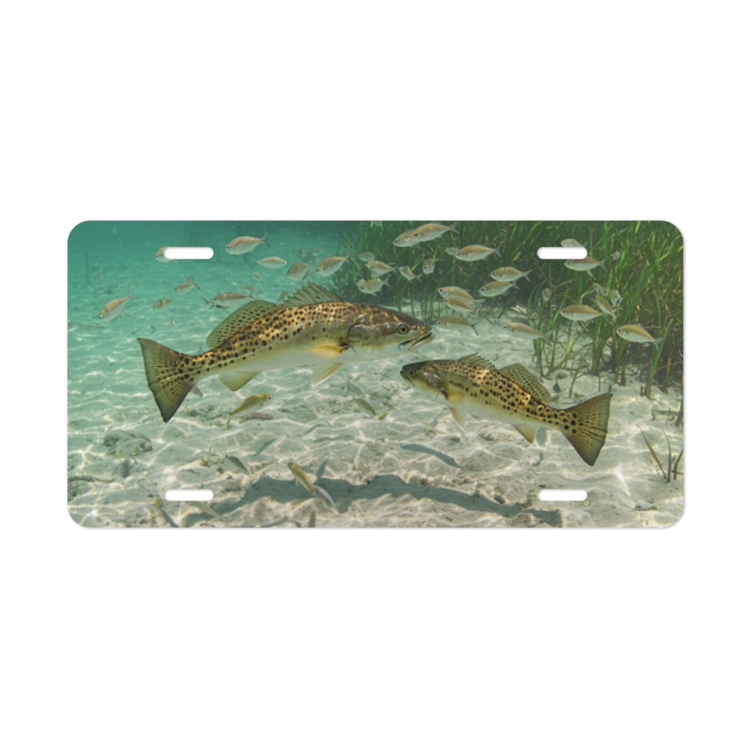 Vanity Plate - Carolina Current Redfish Trout Twins - Etsy