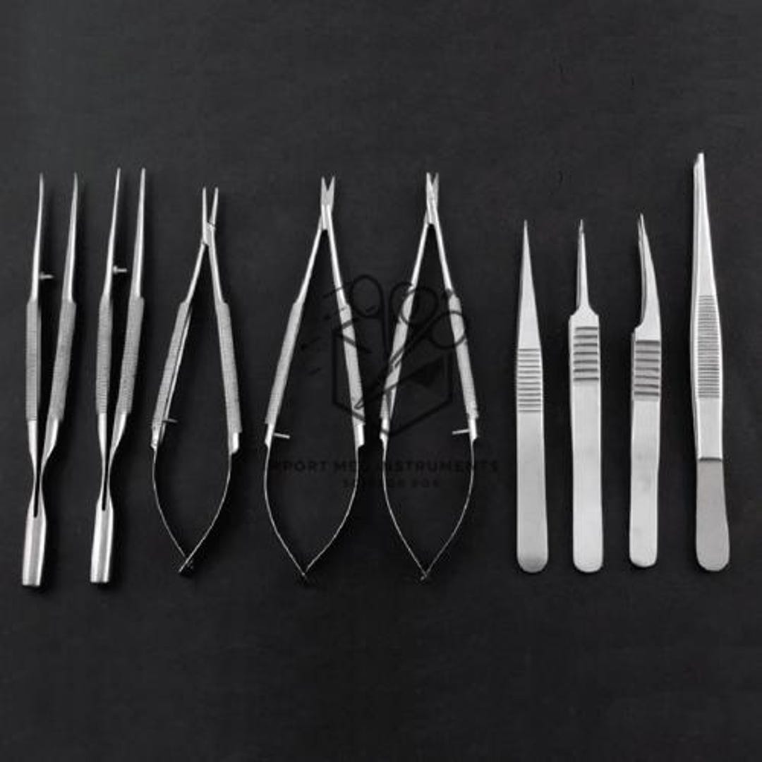 Micro Surgery Instrument Set Micro Needle Holder Scissors Micro ...