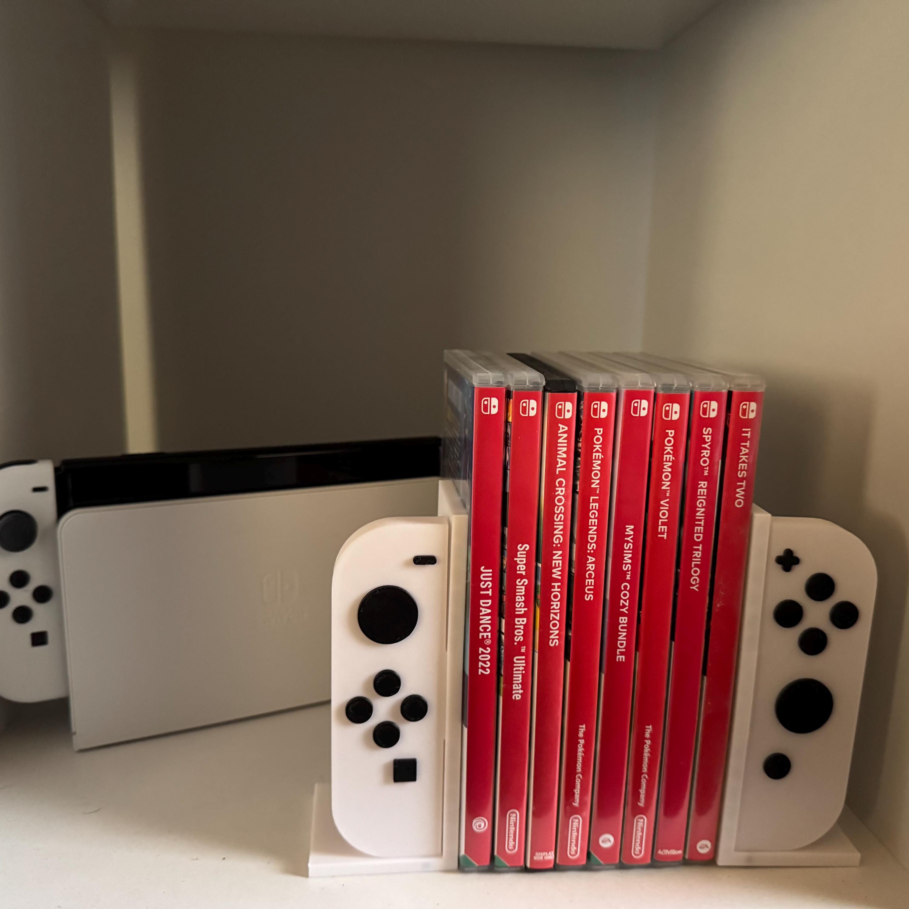 Switch Controller Bookends | Gaming Display Stand | Video Game Box Organizer, Game Room Decor ...