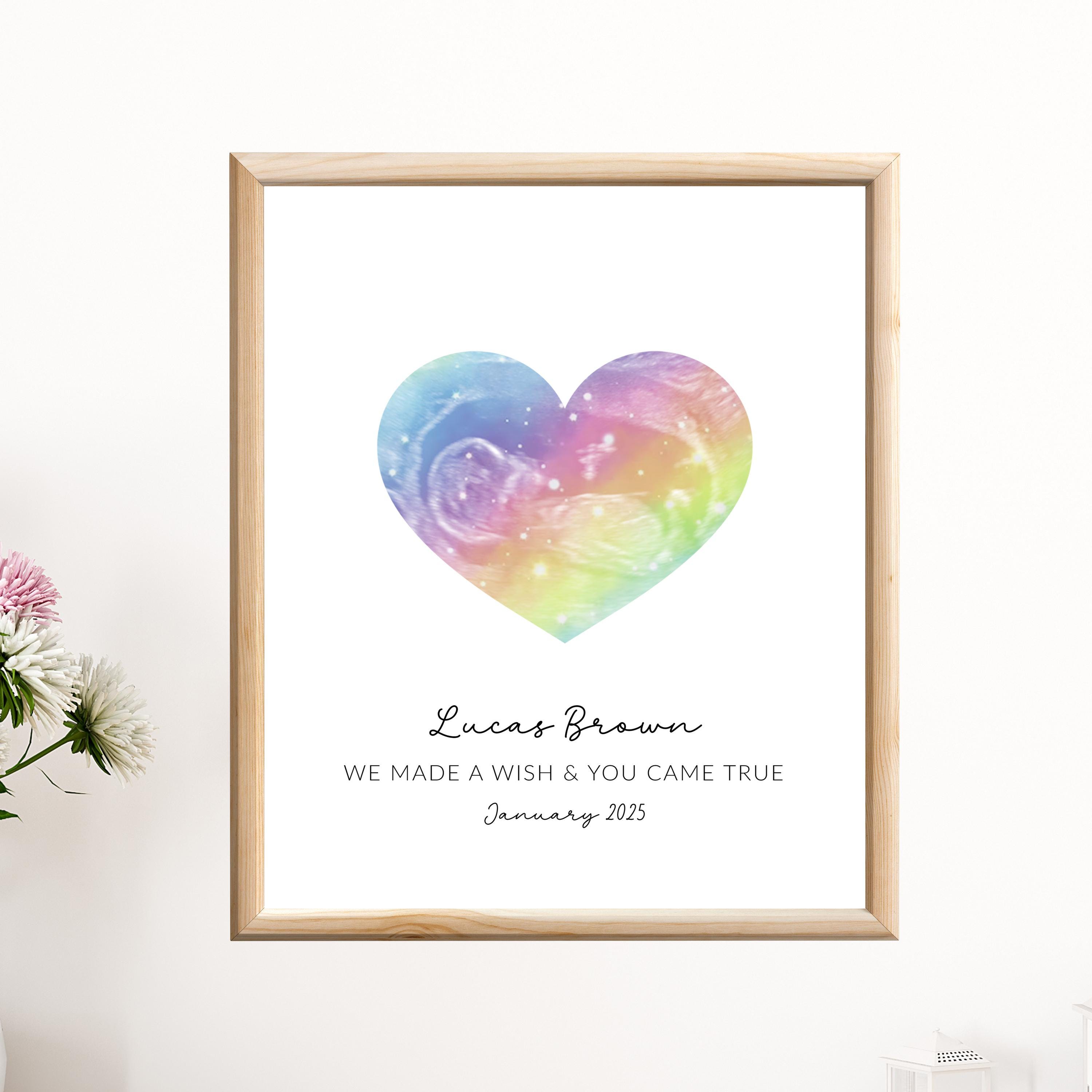 Personalized Ultrasound Baby Scan Wall Art | Upload Your Own Photo ...