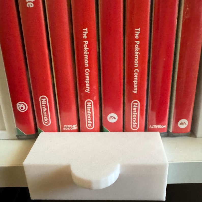 3D Printed Shelf Spacer Guide | Book, Game, Bluray, DVD Aligner ...