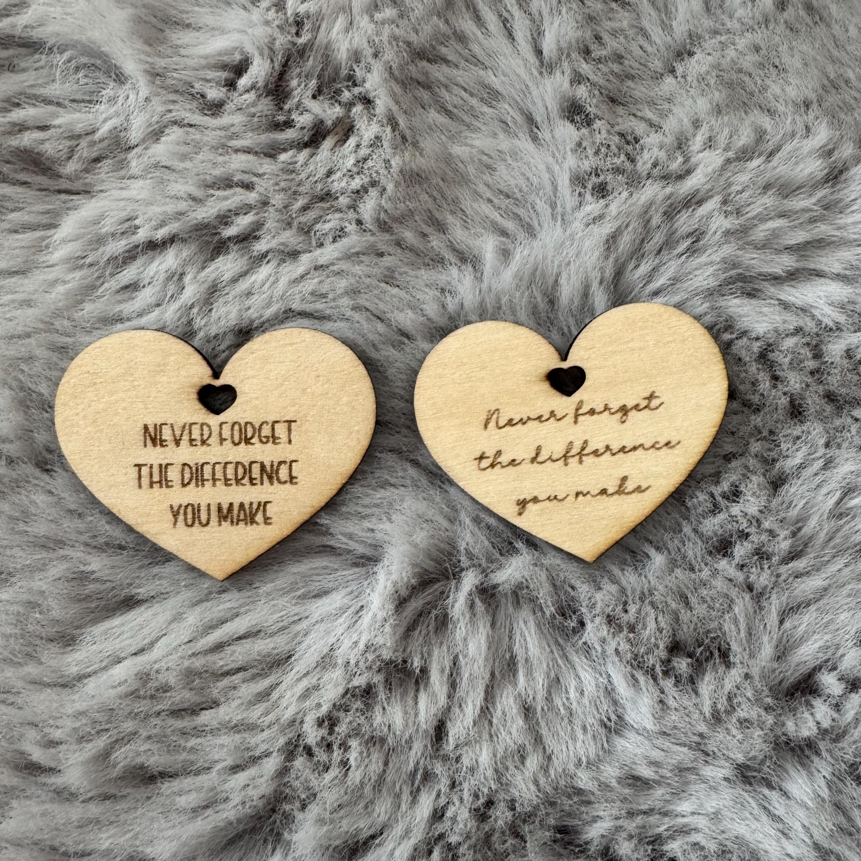 Never Forget the Difference You Make | Teacher Appreciation Heart ...