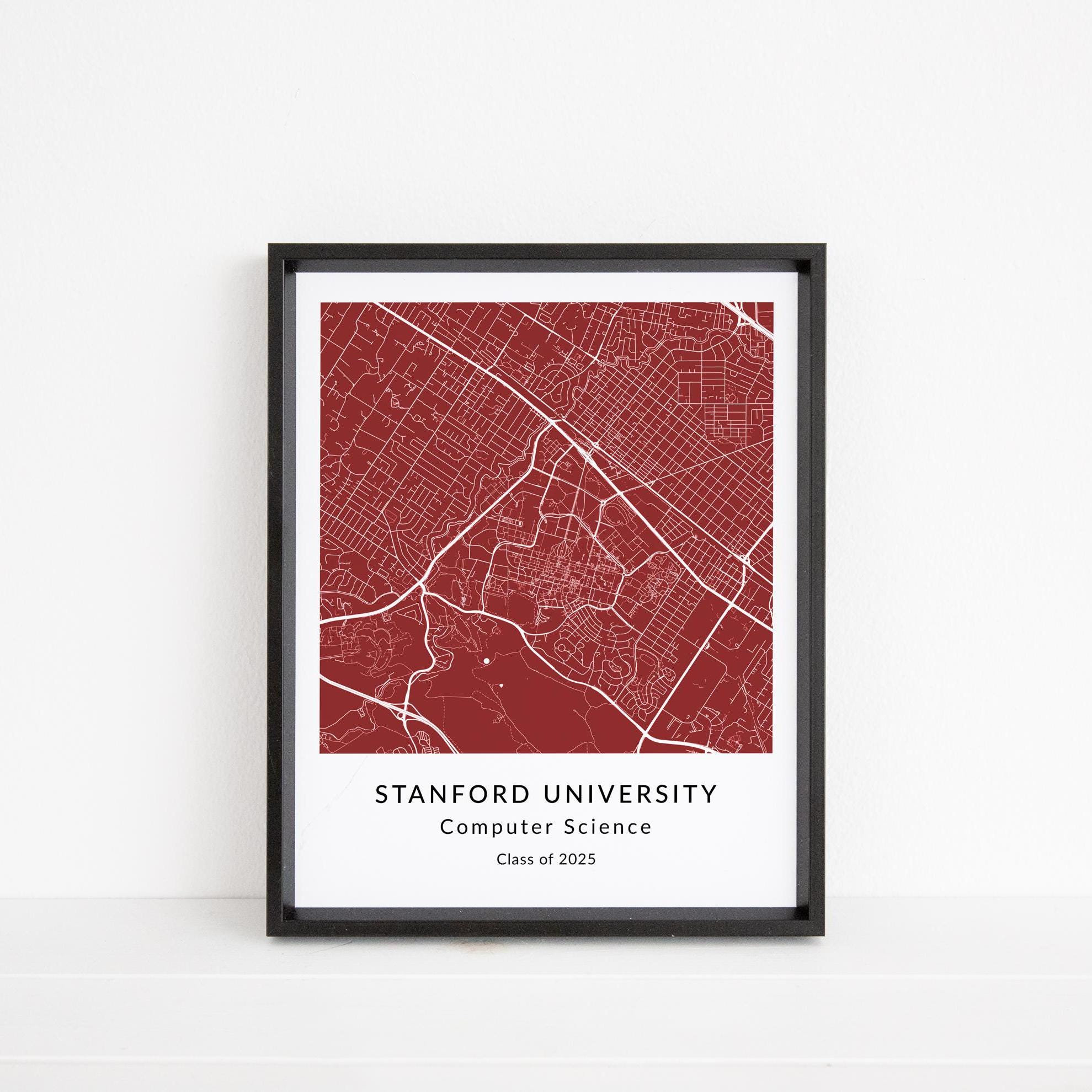Personalized College Map Print | Custom University Location With Degree ...
