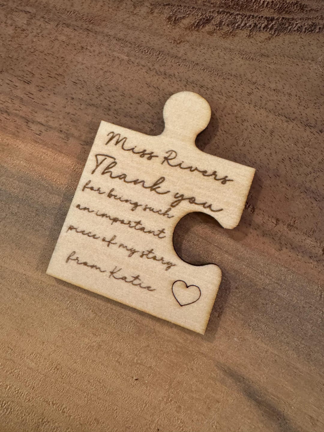 Personalized Teacher Appreciation Gift | Thank You Puzzle Piece Token ...