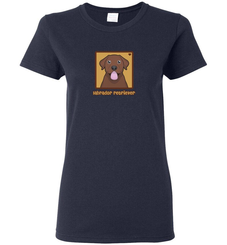 Labrador Retriever chocolate Lab Cartoon Heart T-shirt Tee - Etsy