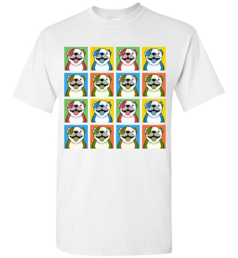 Bulldog Cartoon Pop-art T-shirt Tee Men's Women's - Etsy