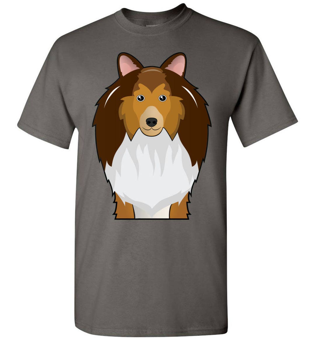 Shetland Sheepdog Cartoon T-shirt - Men, Women Ladies, Short, Long ...