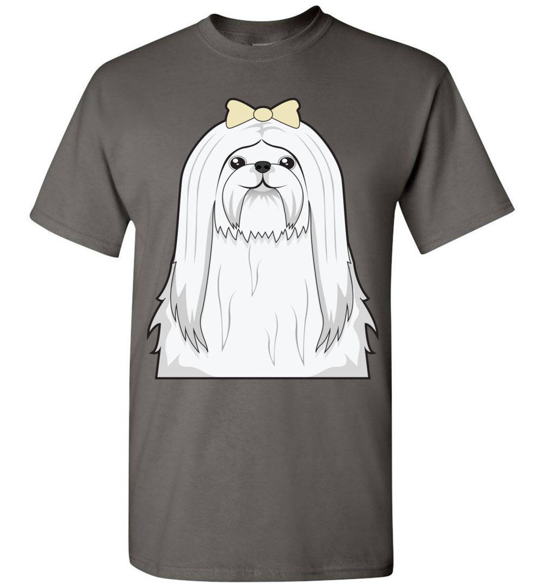 Maltese Cartoon T-shirt Men Women Ladies Short Long - Etsy