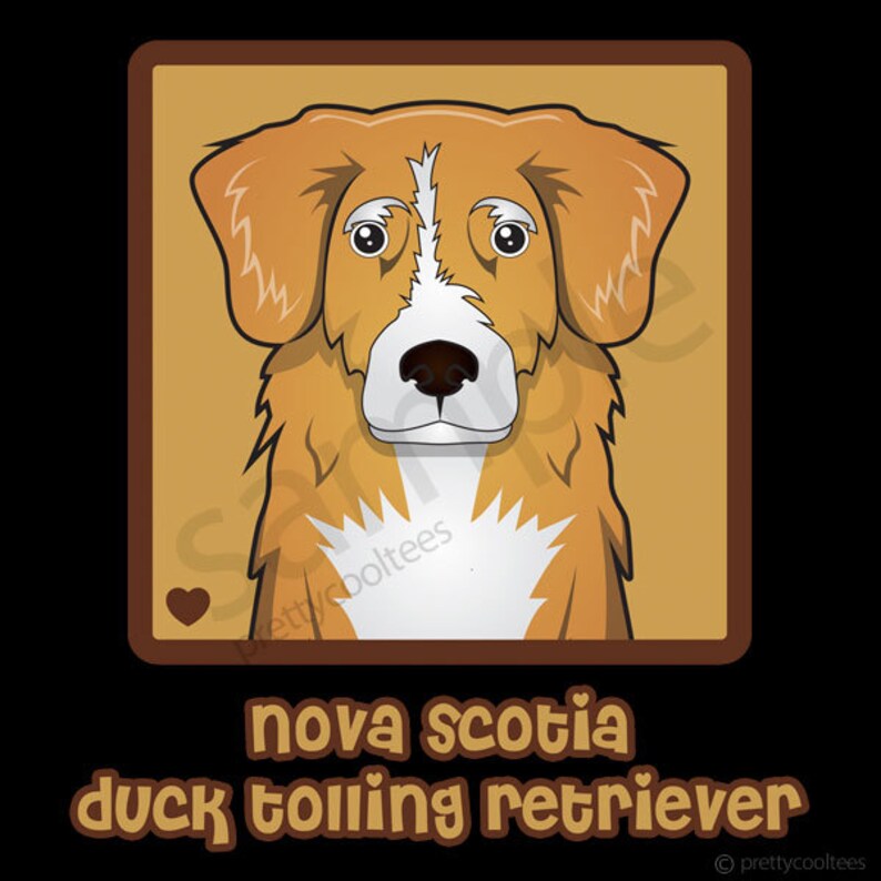 Nova Scotia Duck Tolling Retriever Cartoon Heart T-shirt Tee - Men's ...