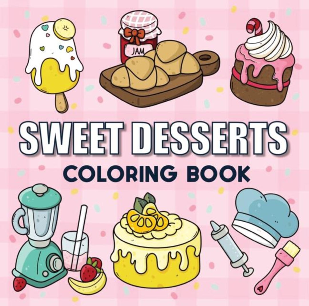Baking Coloring Book, Adult Coloring Book, Kids Coloring Book - Etsy
