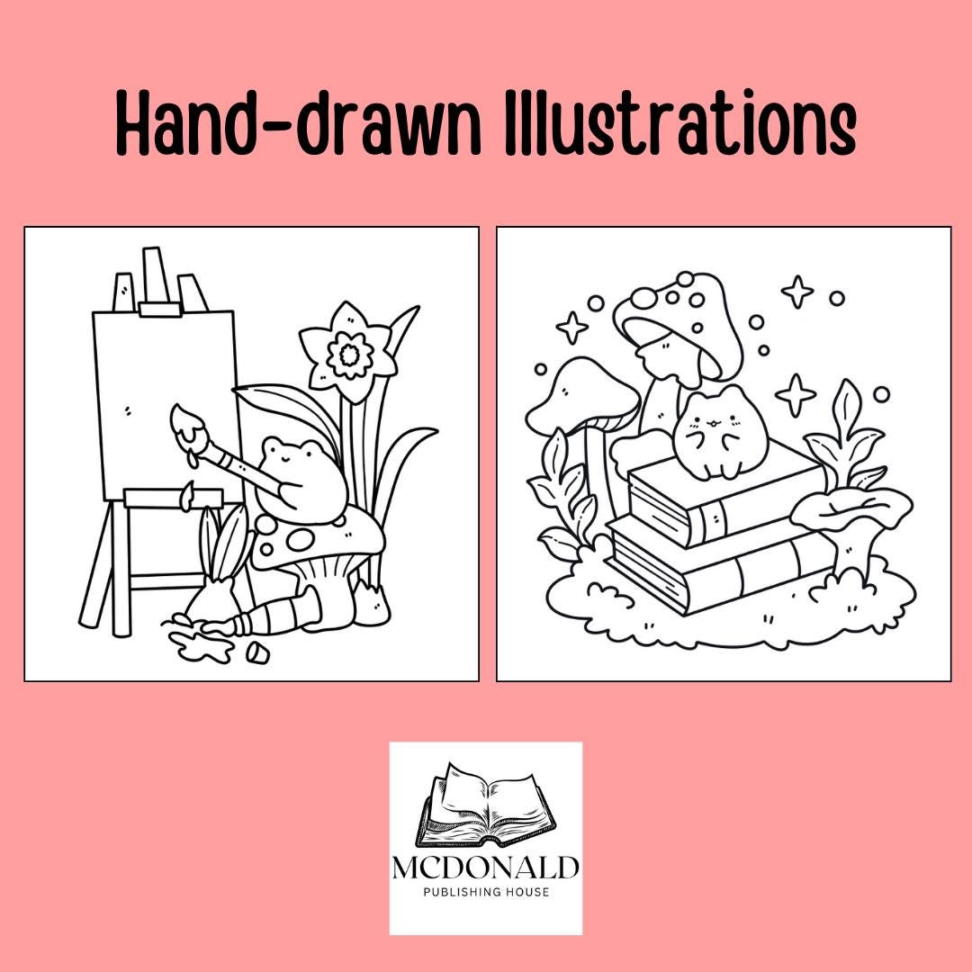 Cute Coloring Pages, Digital Coloring Book, Printable Coloring Pages - Etsy